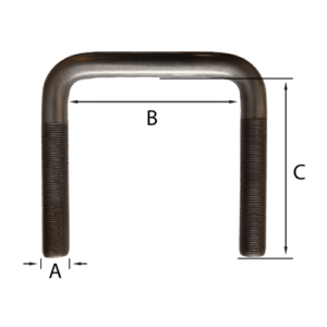 S11 - 7/8" x 4" Inside Width (Fine Thread) - U-Bolts Direct